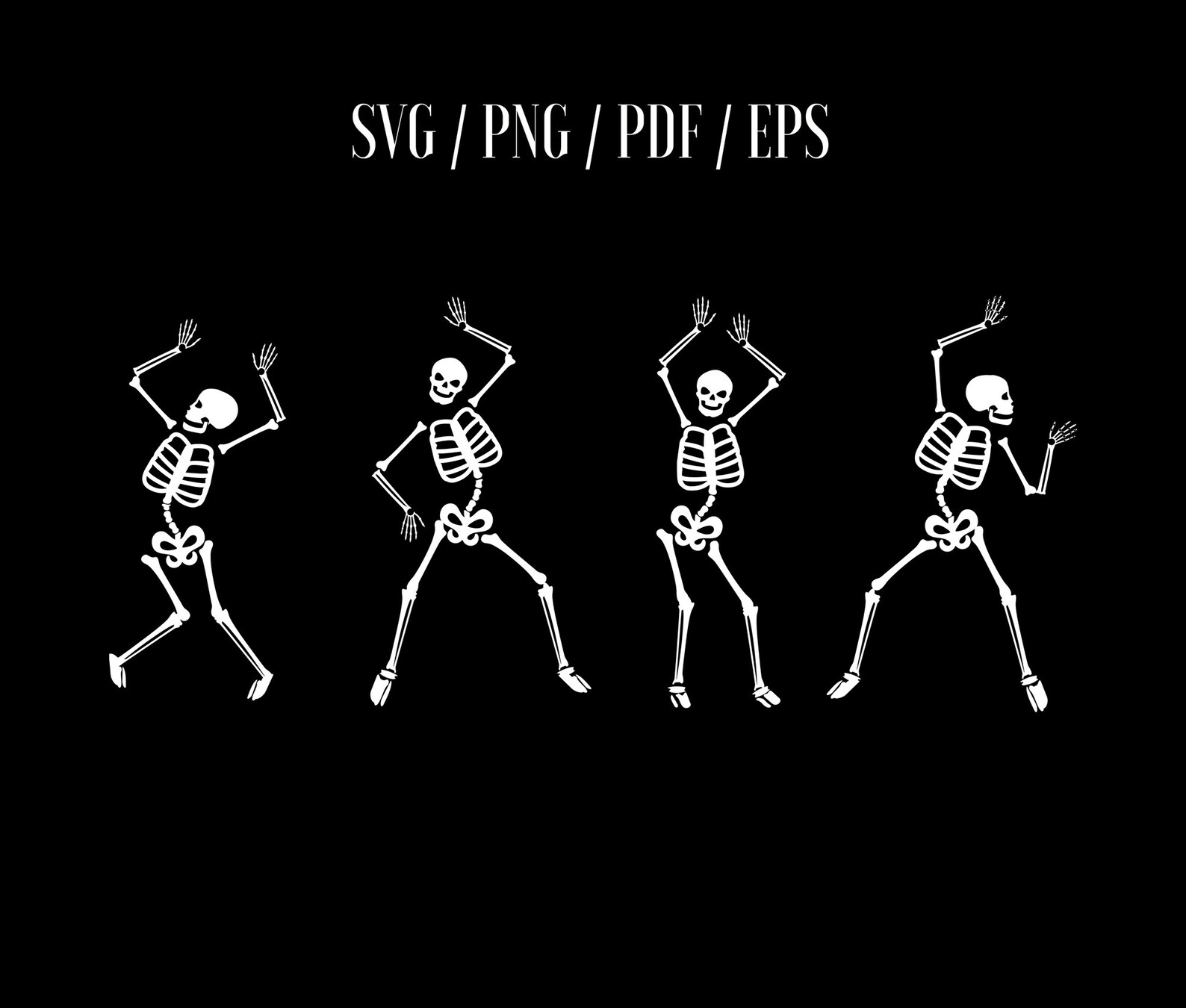 Halloween Svg-fall Svg-dancing Skeleton Svg/png-dancing Skeletons ...