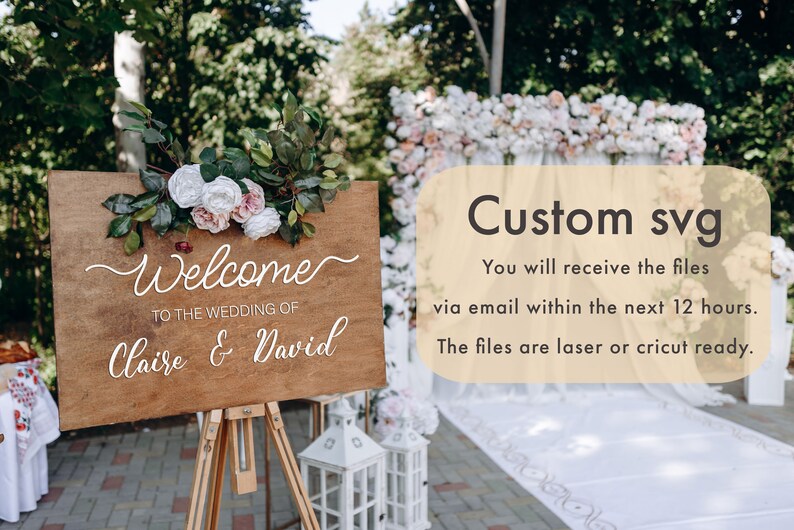 Personalized Welcome Sign Svg Wedding Svg Custom Name - Etsy