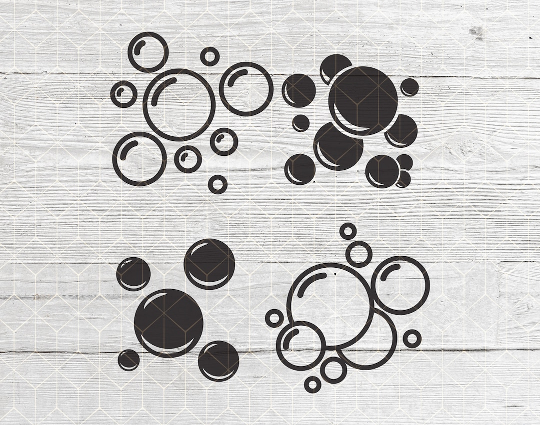 Bubbles SVG Bundle - Bubble Vector Images ,bathroom Decor, Blowing ...