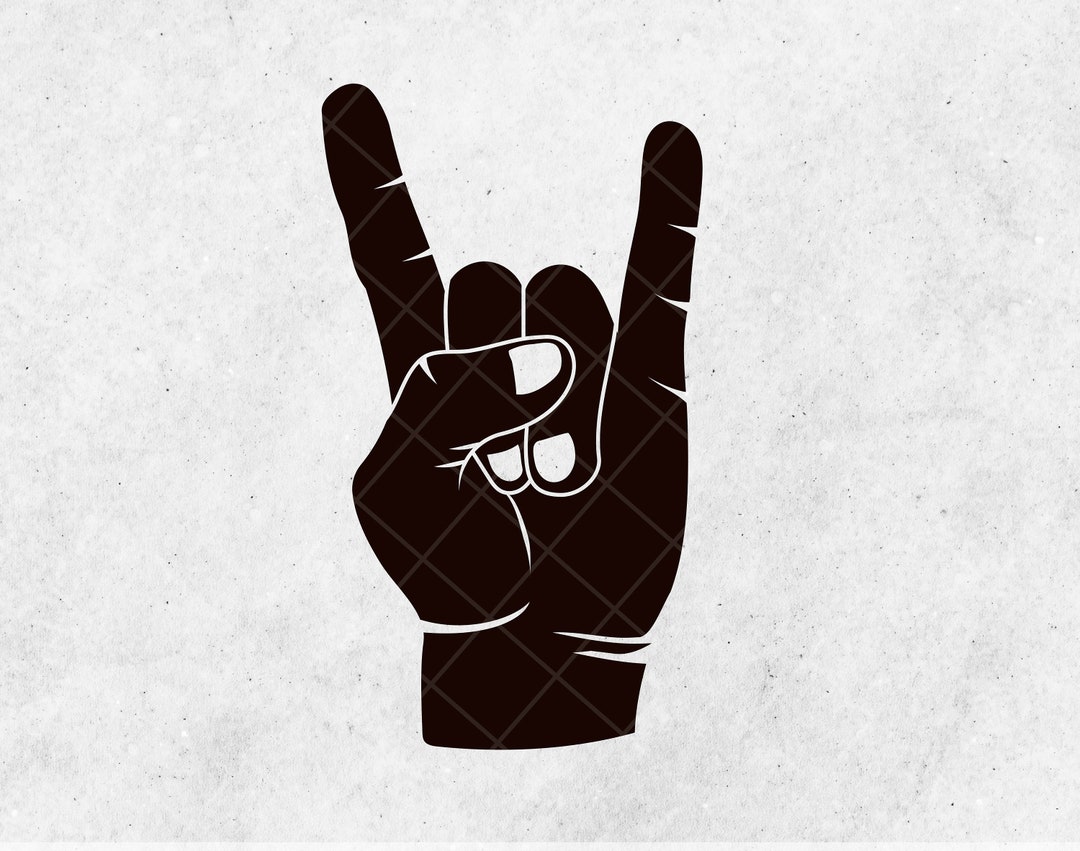 Rockin' Rock Out Hand - SVG and PNG Cut File, Metal Sign Svg, Printable ...