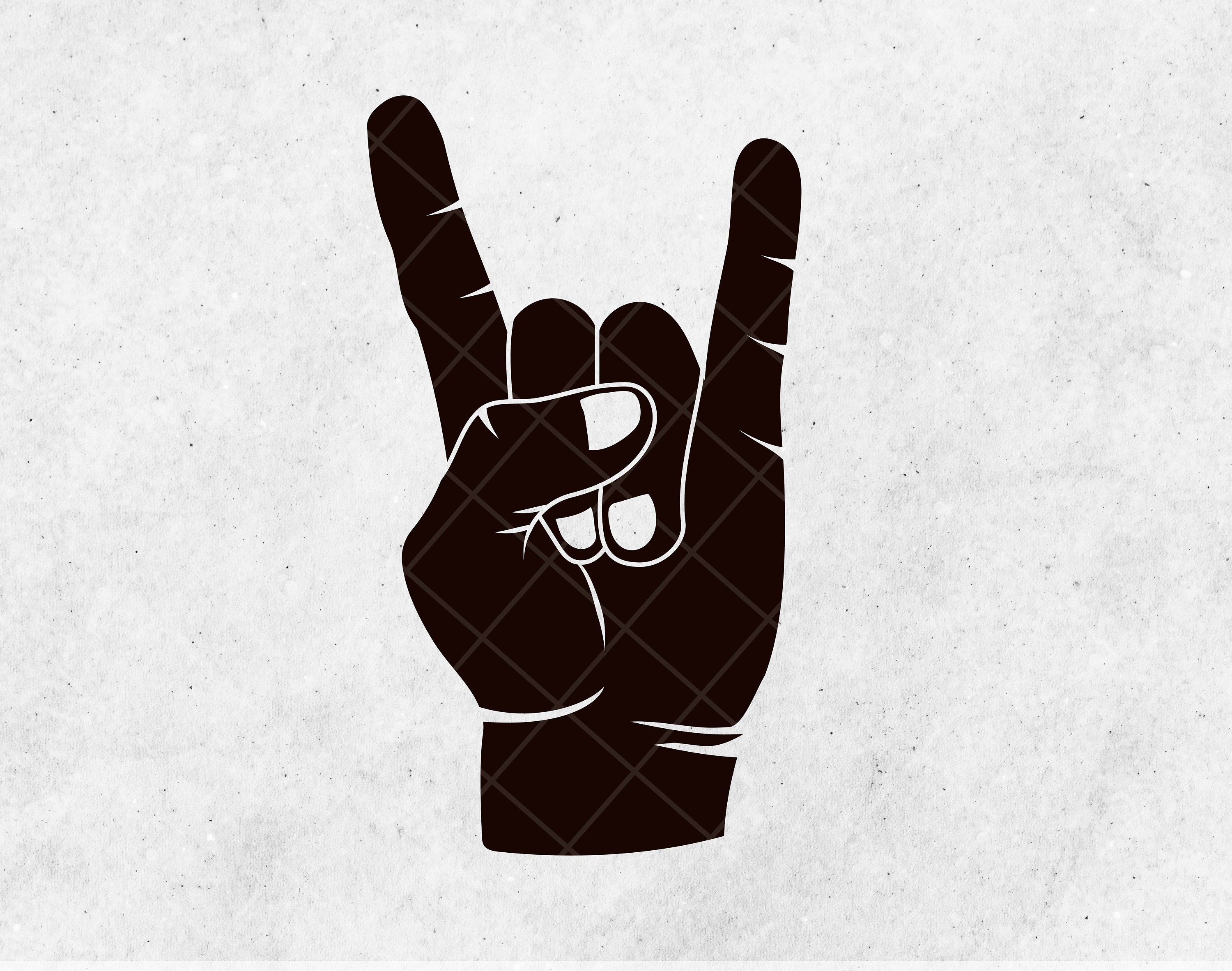 Rock on Hand SVG: Metal Sign Cut File (digital Download) - Etsy