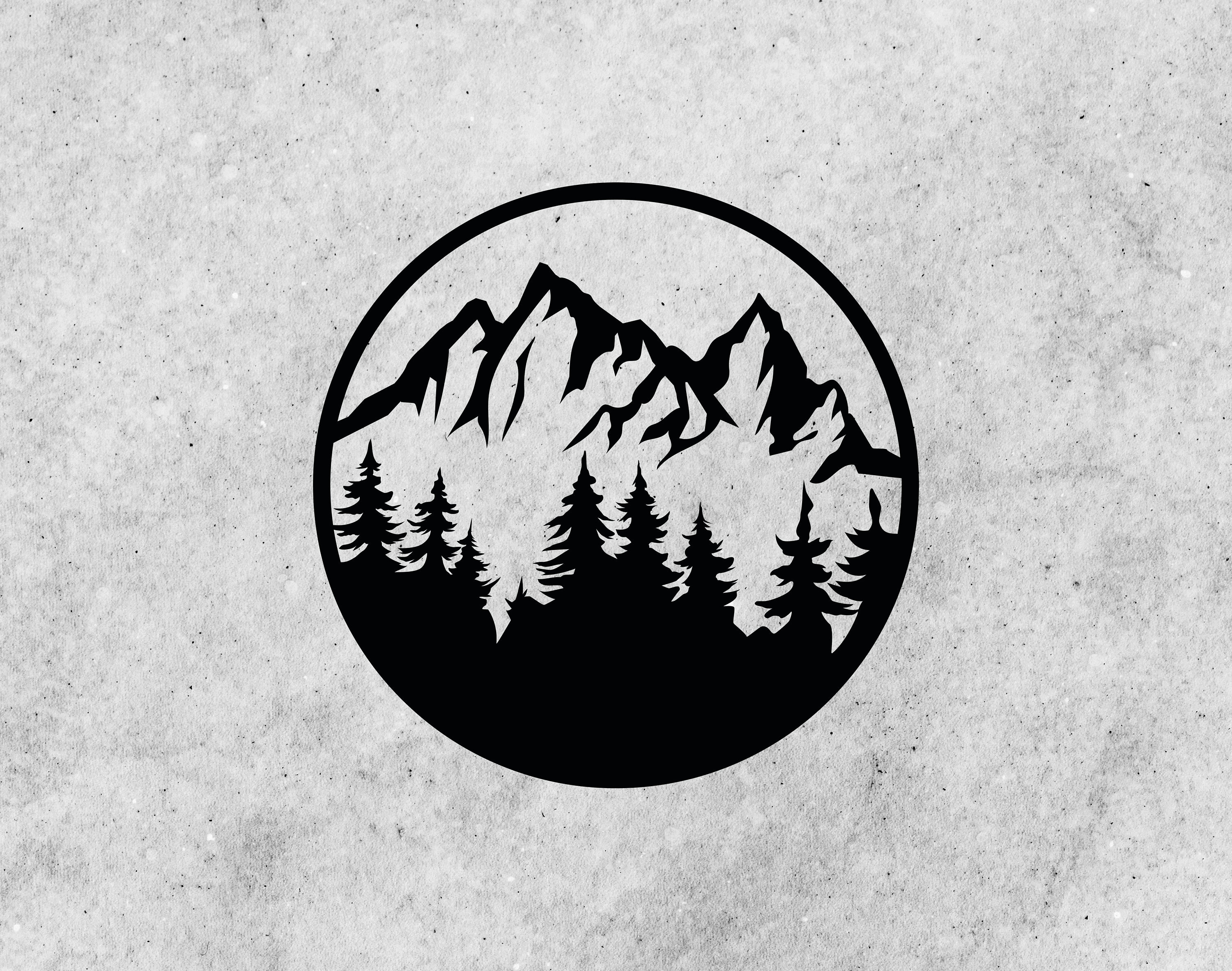 Forest SVG Mountain Landscape Clipart Mountains Vector Files - Etsy UK