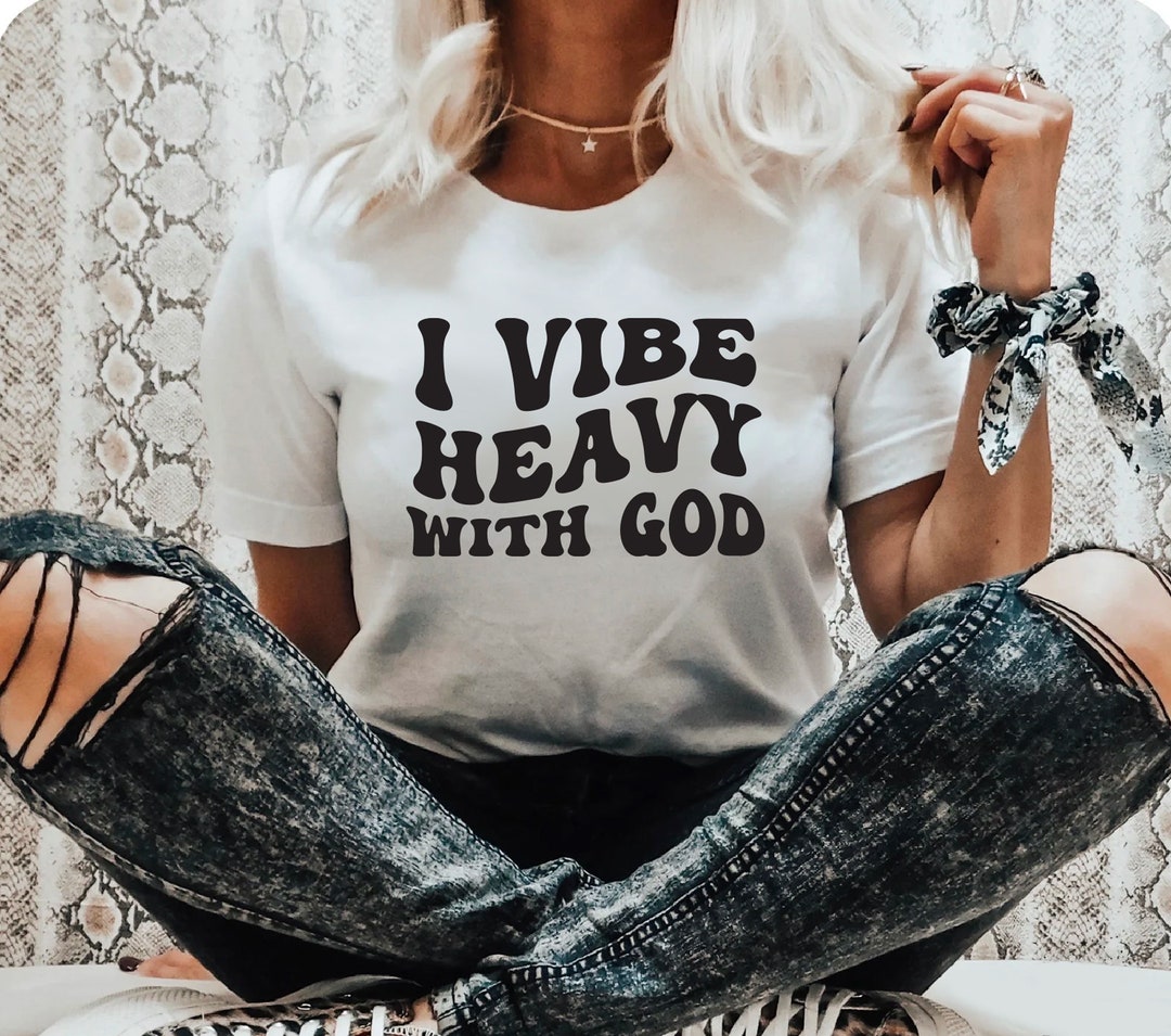 I Vibe Heavy With God SVG PNG: Christian Retro Cut Files - Etsy