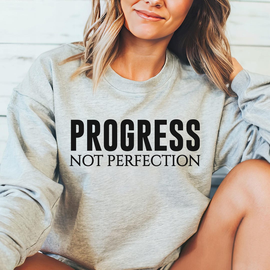 Progress Not Perfection SVG, Motivational Quote, Inspirational Saying ...