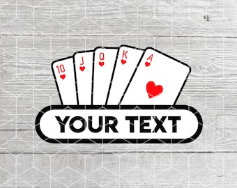 Poker Cards SVG, Poker PNG, Poker Game Vector, Game Cards Dxf, Royal ...