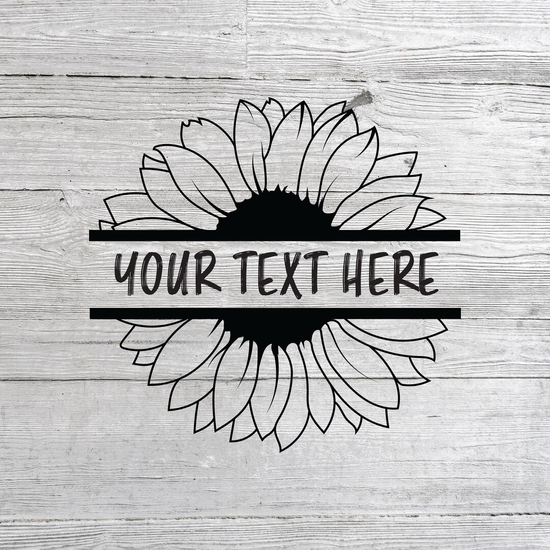 Split Sunflower Svg Cut File for Cricut Silhouette, Split Sunflower ...
