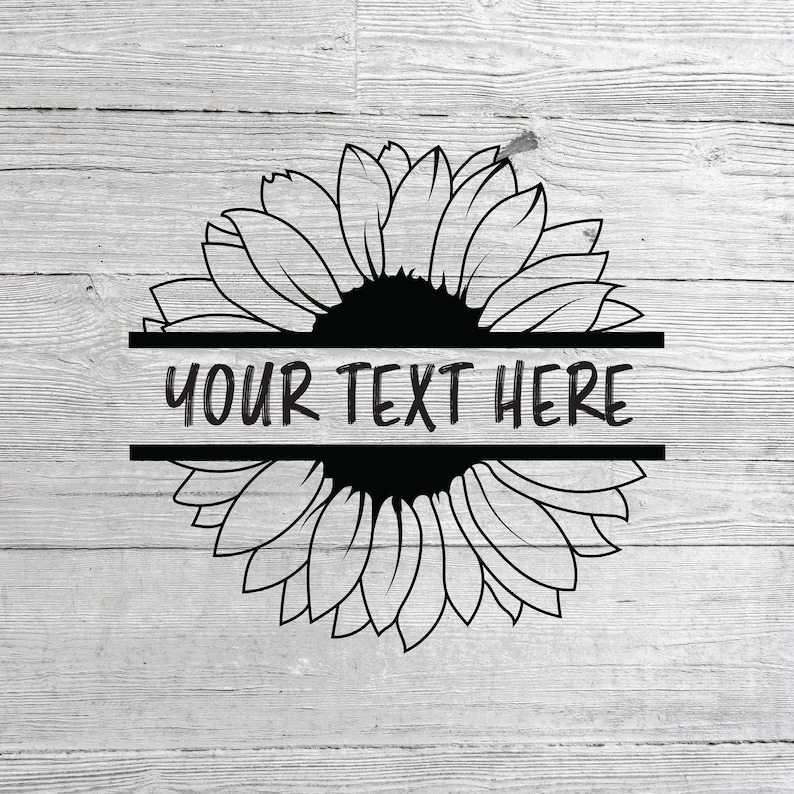 Split Sunflower Svg Cut File for Cricut Silhouette Split | Etsy