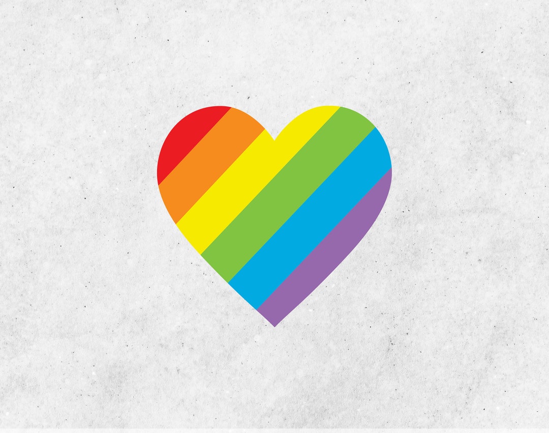 Rainbow Heart Svg Files for Cricut, Rainbow Vector, Rainbow Cut File ...
