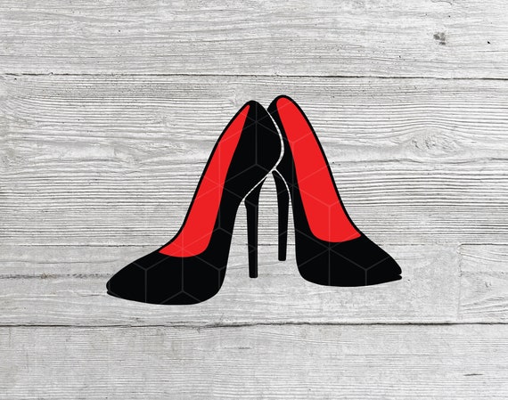 Red Bottom High Heels Stiletto Heels SVG Design Files for | Etsy