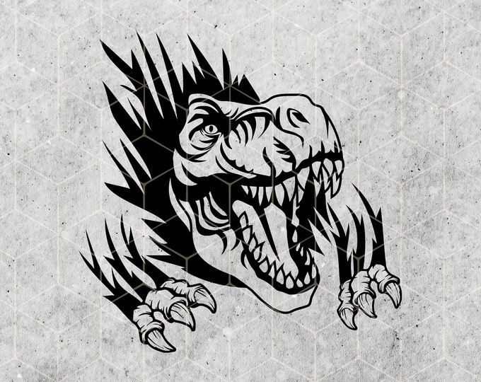 SVG DXF Tyrannosaurus Rex (t-rex) Vol1+vol2 Bundle by Fusselfreies ...