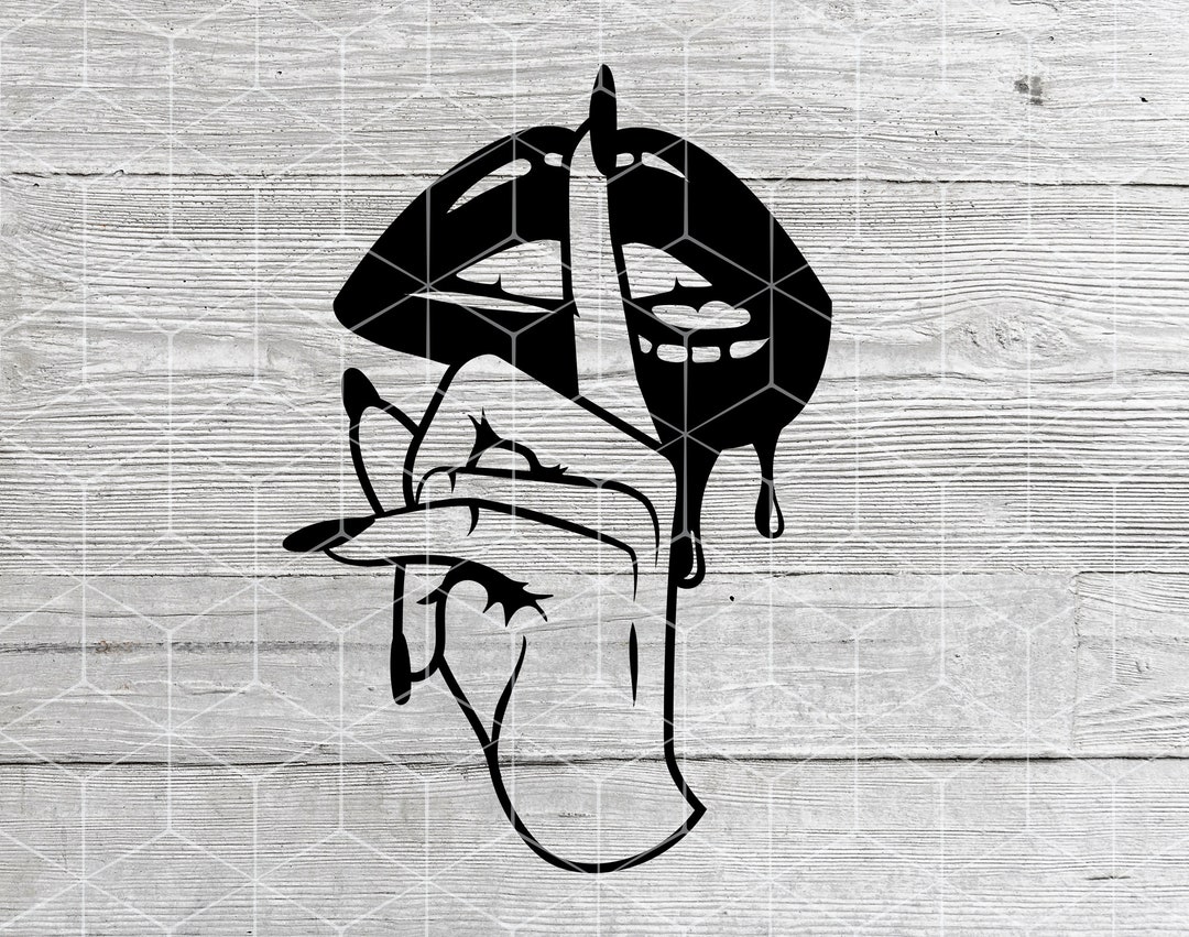 Sexy Dripping Lips Shh Shut Up Quiet Finger Gesture Svg Design Mouth