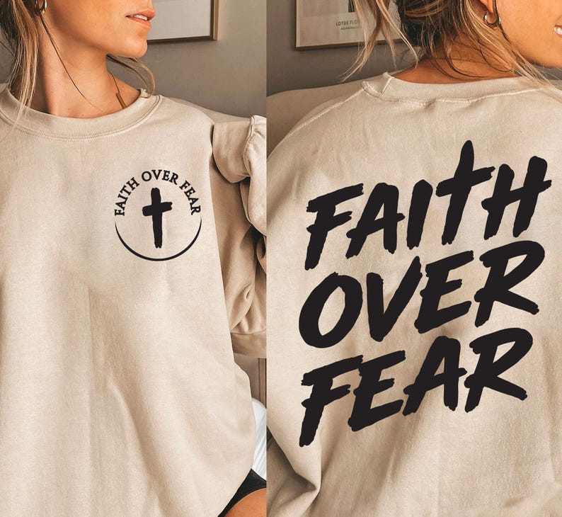 Faith Over Fear Cross Svg: Christian Bible Verse (digital Download) - Etsy