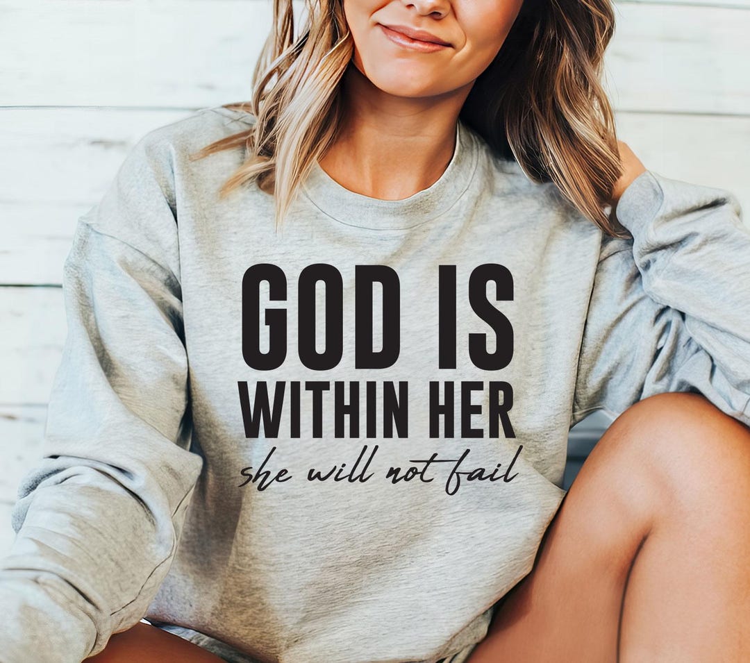 God is Within Her, She Will Not Fail SVG – Inspirational Christian Cut ...