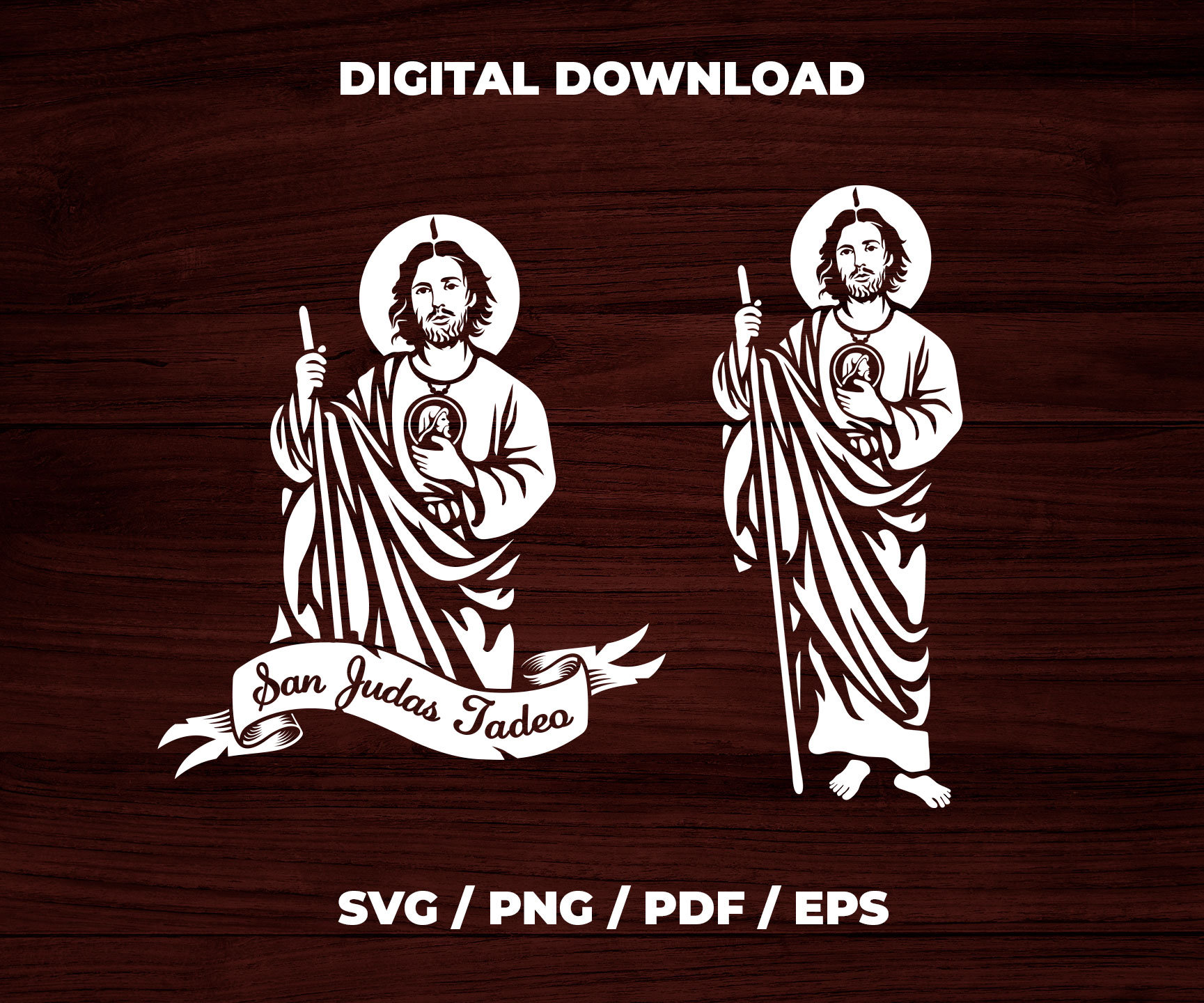 Saint Judas Thaddeus SVG: Religious Clipart, Cricut Silhouette Cut File ...