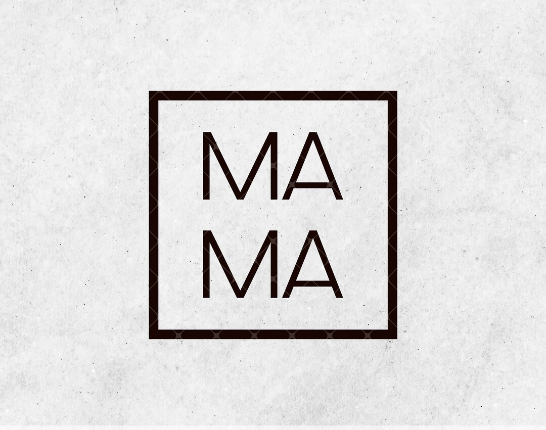 Mama Square Frame SVG: Minimalist Mom Design (digital Download) - Etsy