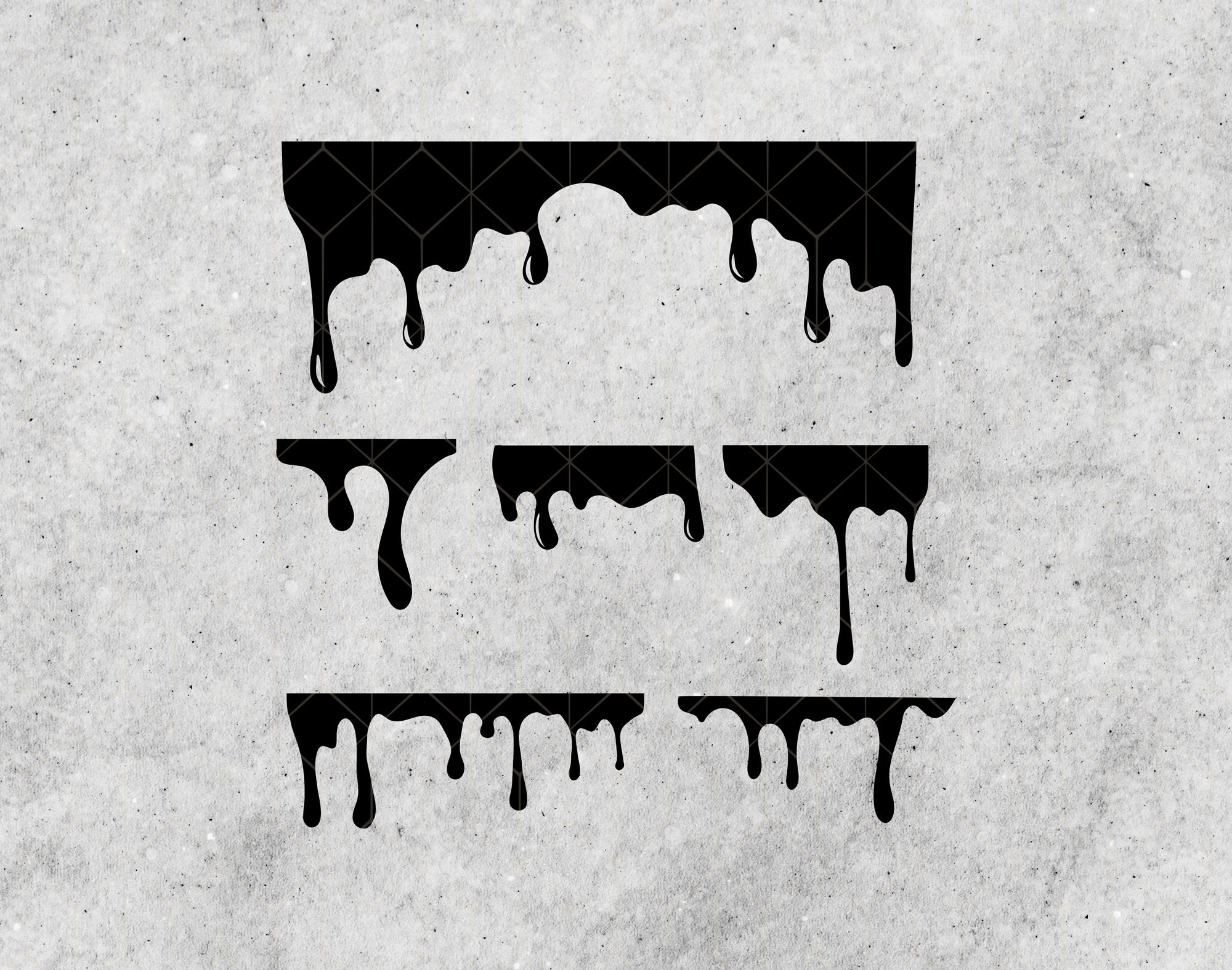 Dripping Borders Svg Dripping Svg Dripping Borders Cut Files - Etsy
