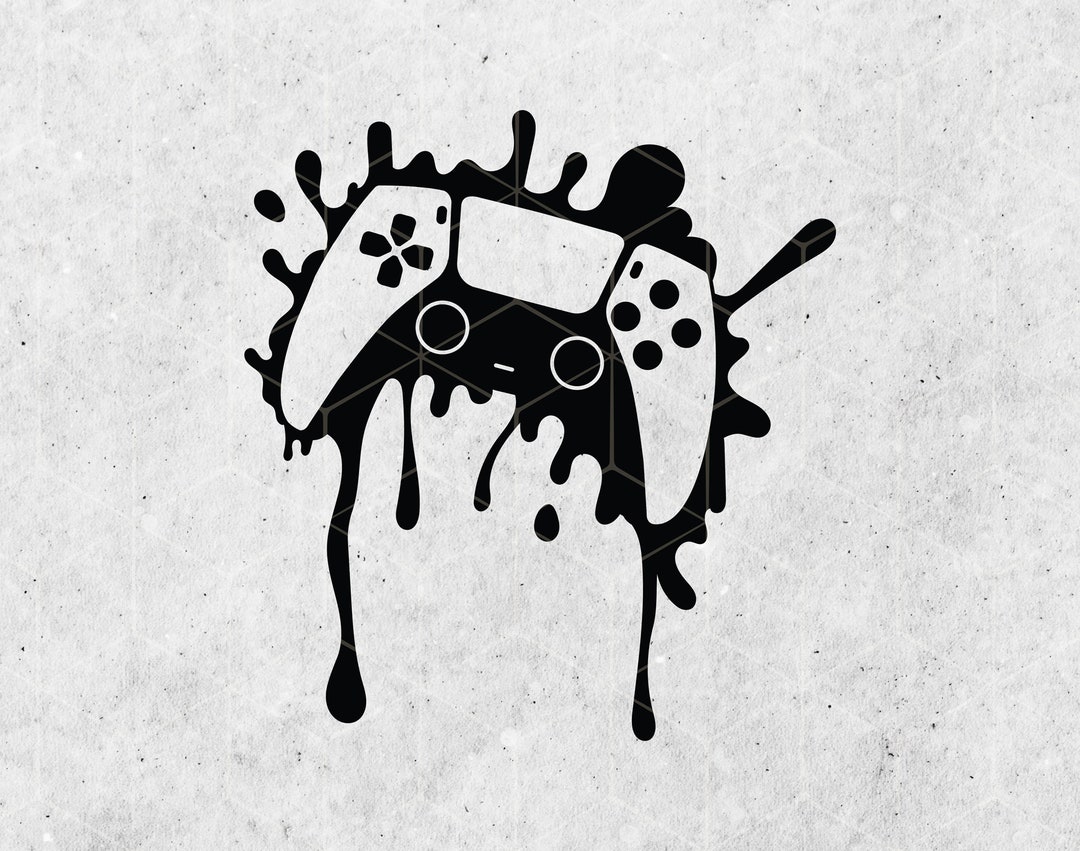 Splattered Game Controller SVG: Gamer Zone Cut File (digital Download ...