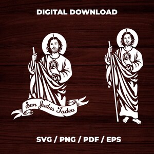 Saint Judas Thaddeus SVG: Religious Clipart, Cricut Silhouette Cut File ...