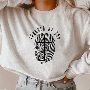 Touched by God SVG PNG PDF, God's Touch Svg, Religious Svg, Bible Svg ...