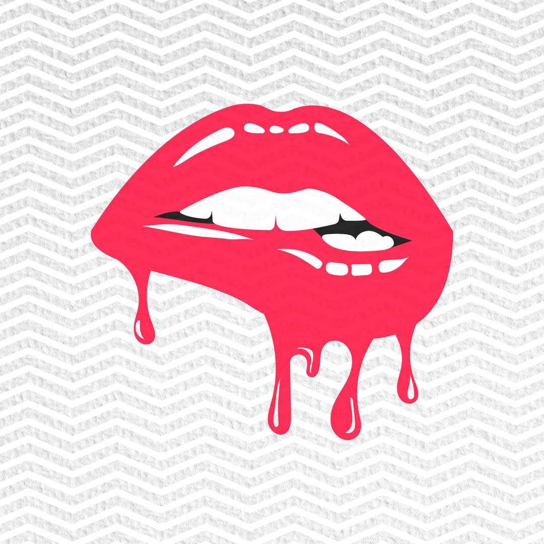 Red Dripping Lips Cut Files Sexy Lips Cut File For Cricut Erotic Make