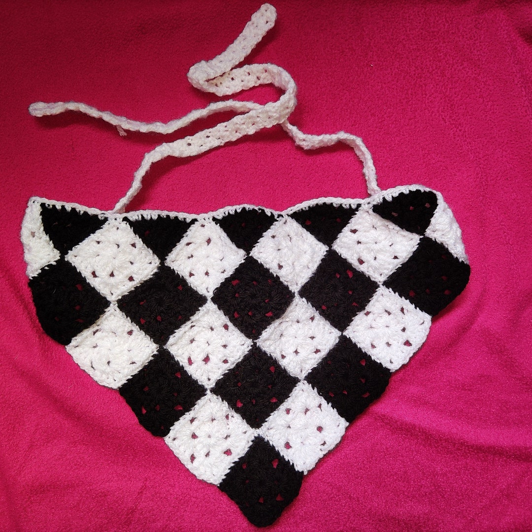Checkered Bandana Crochet PATTERN - Etsy