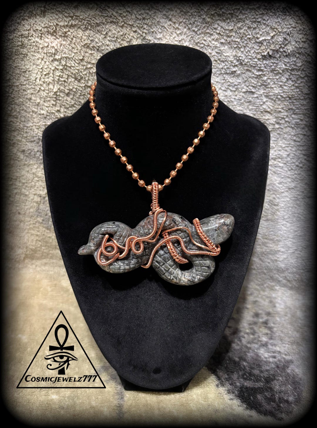Kundalini • YOOPERLITE • Snake • Glows Under UV • Copper Crystal ...