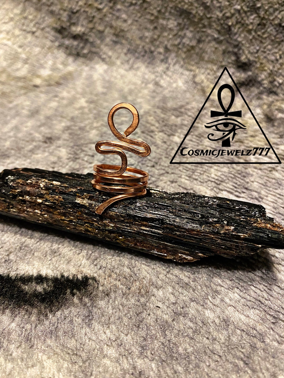 ANKH Ring Hammered Copper Ankh Ring - Etsy