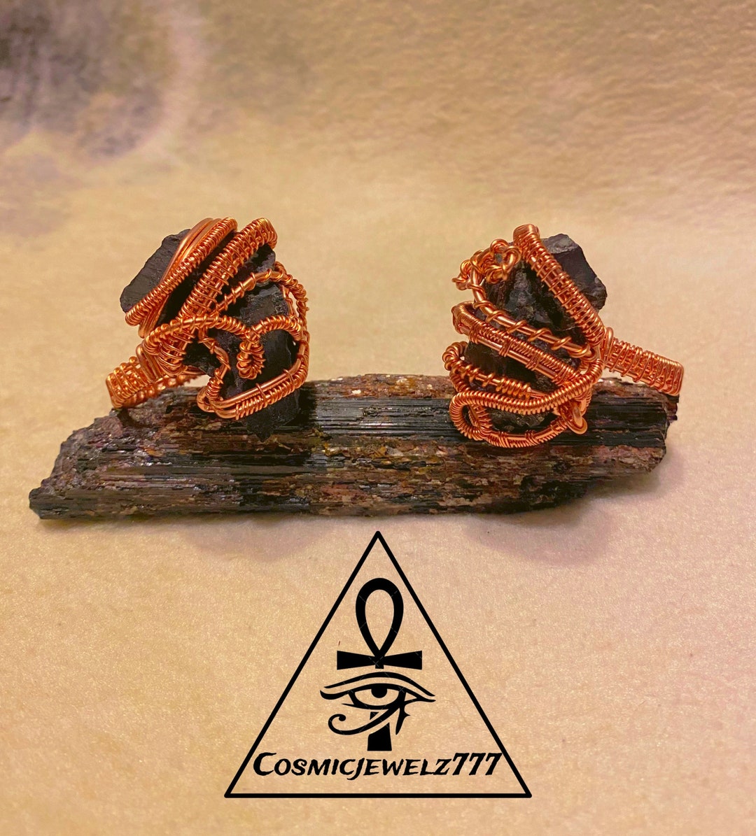 SHUNGITE EMF PROTECTION Copper Crystal Ring - Etsy