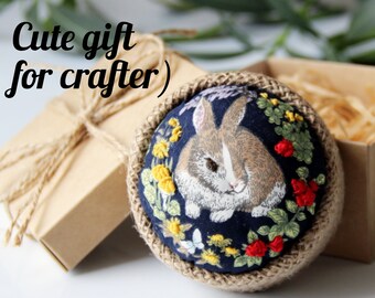 Bunny Pincushion | Etsy