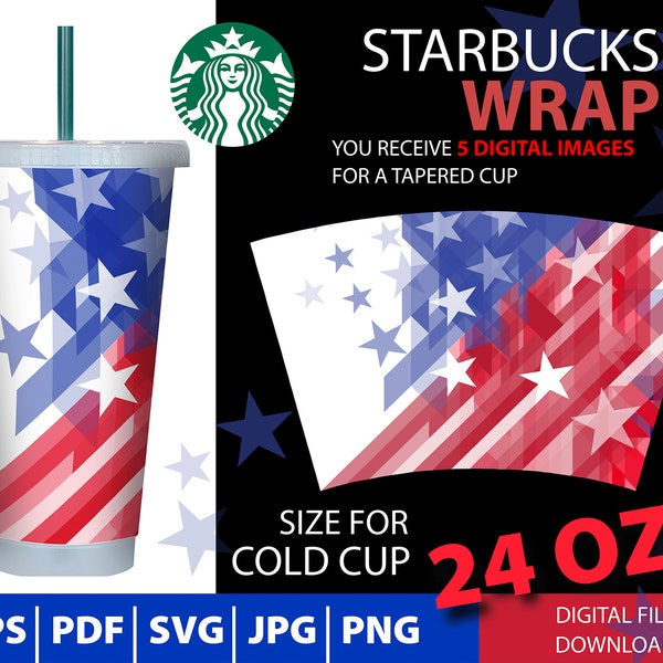 Starbucks American Flag Svg - Etsy