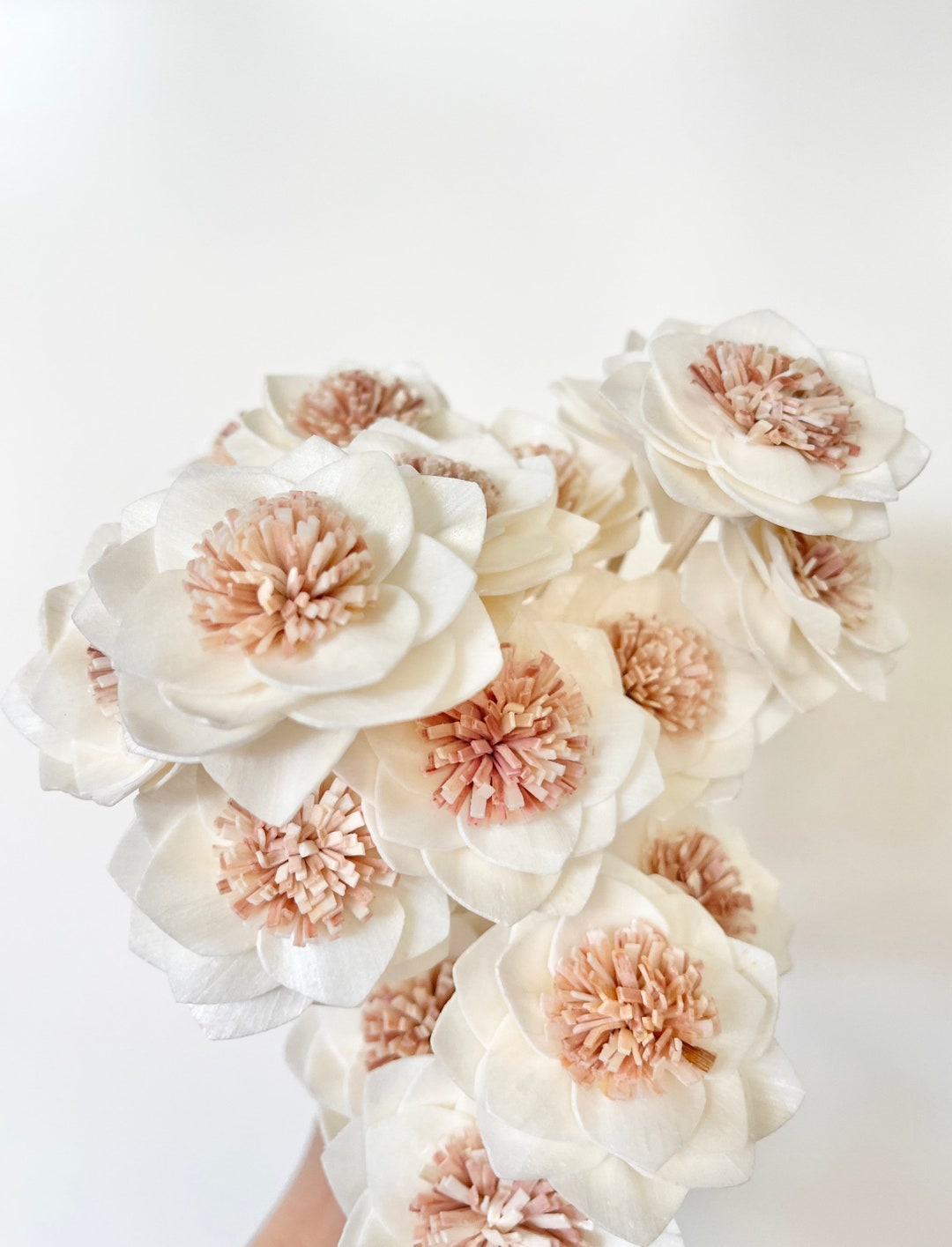 High Quality HANDMADE SOLA Wood 5-in-1 Petunia Pink Nectar Flower ...