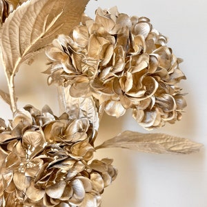 Artificial Faux Hydrangeas Flower Head - Silver Champagne | Flower ...
