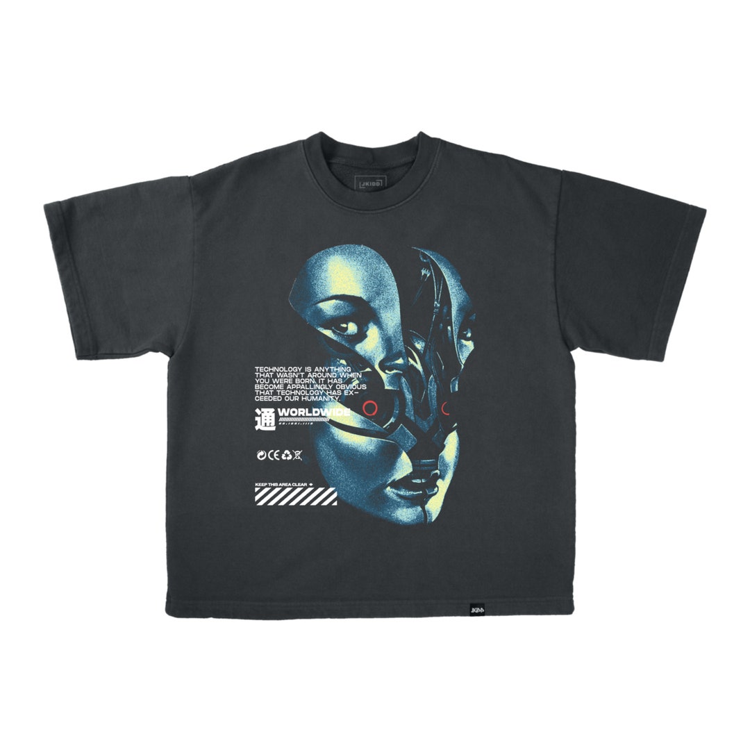 Technology Boxy Vintage Tee 7.6oz Heavyweight T-shirt/260gsm - Etsy