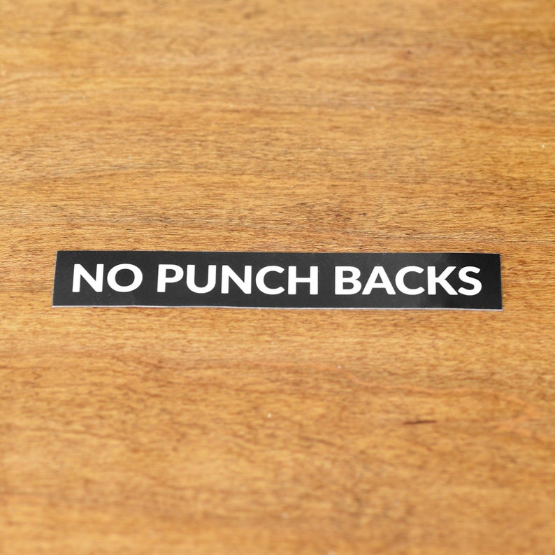 No Punch Backs Sticker Slug Bug Decal Water Bottle - Etsy
