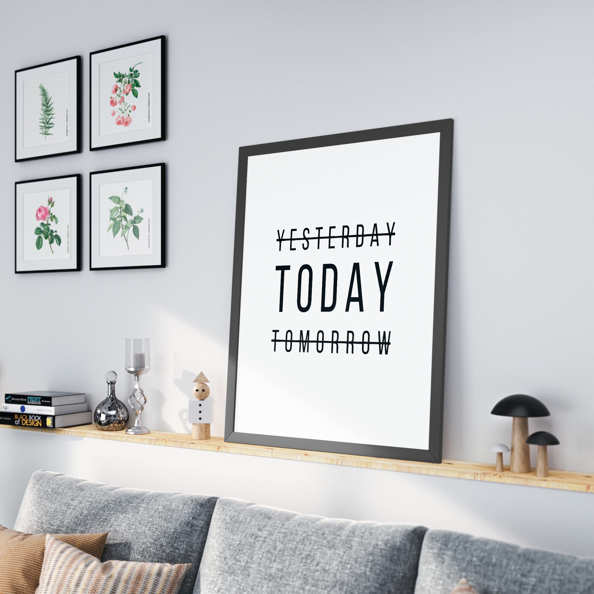 Today Yesterday Tomorrow Printable Motivational Quote - Etsy
