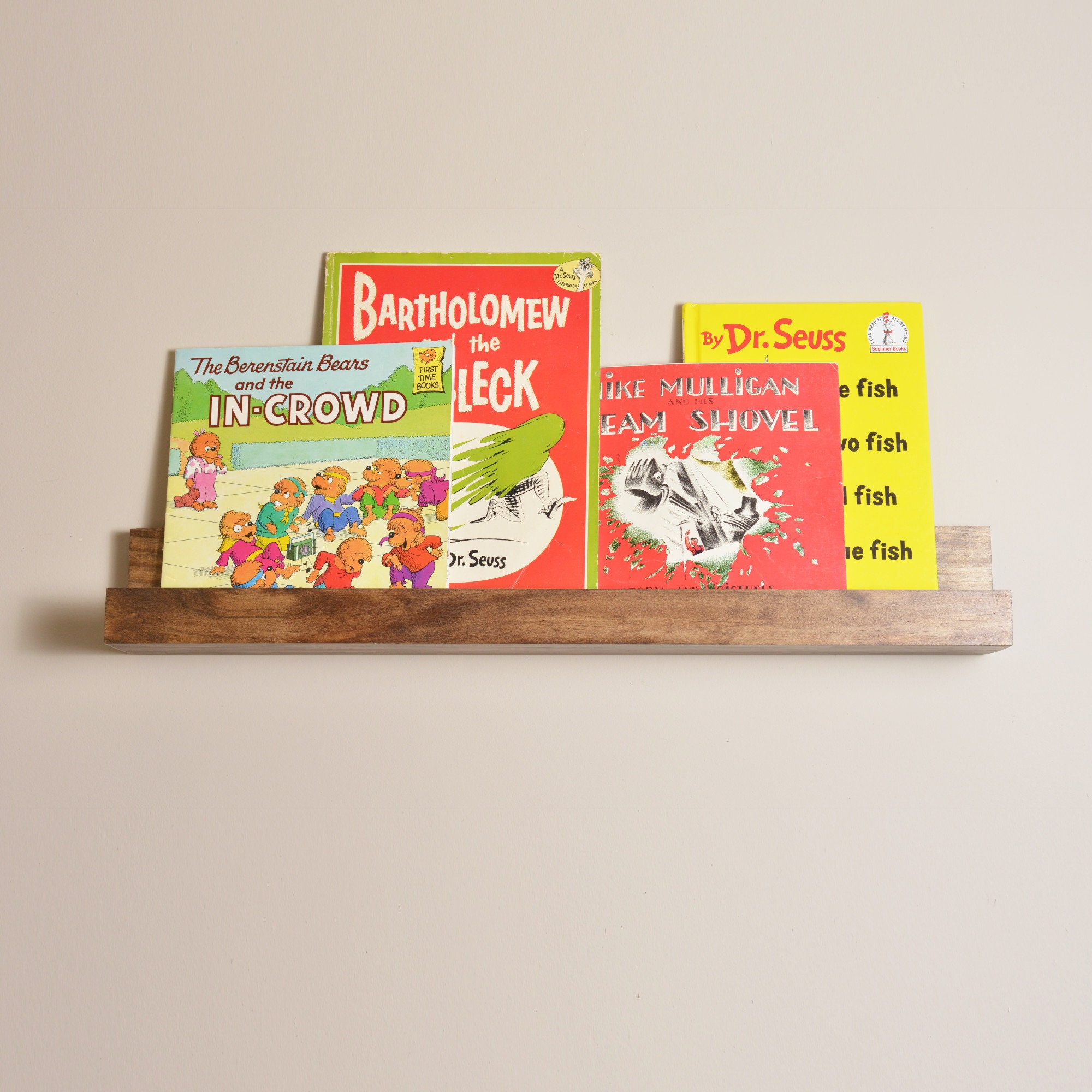 Book Ledge Shelf - Handmade Simple Floating Shelf to Display Pictures ...