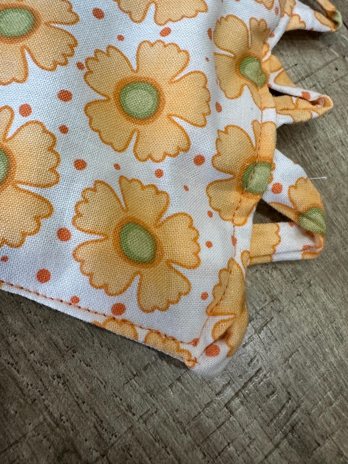 Reversible Quilted Halter Top: Upcycled Fabrics, Orange Floral Print - Etsy