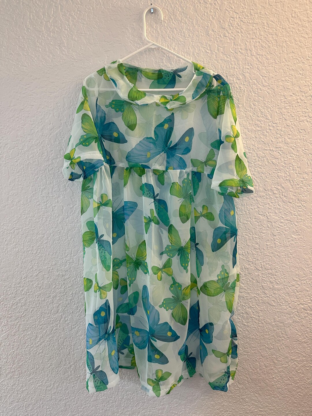Homemade Sheer Butterfly Babydoll Dress | Women's Size Medium ...