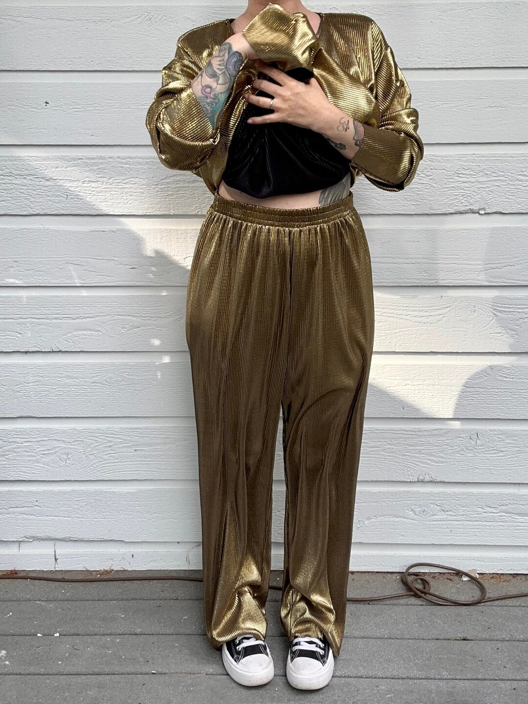 Vintage Authentics Pants, Gold Pants, Plus Size Pants, Anthony Mark ...