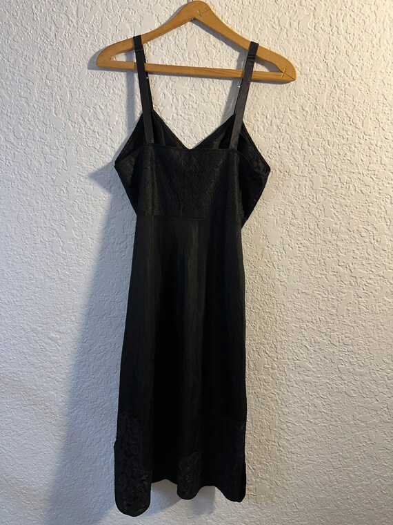 Vintage 50s Slip Dress Black Lace Slip Dress Vinta… Gem
