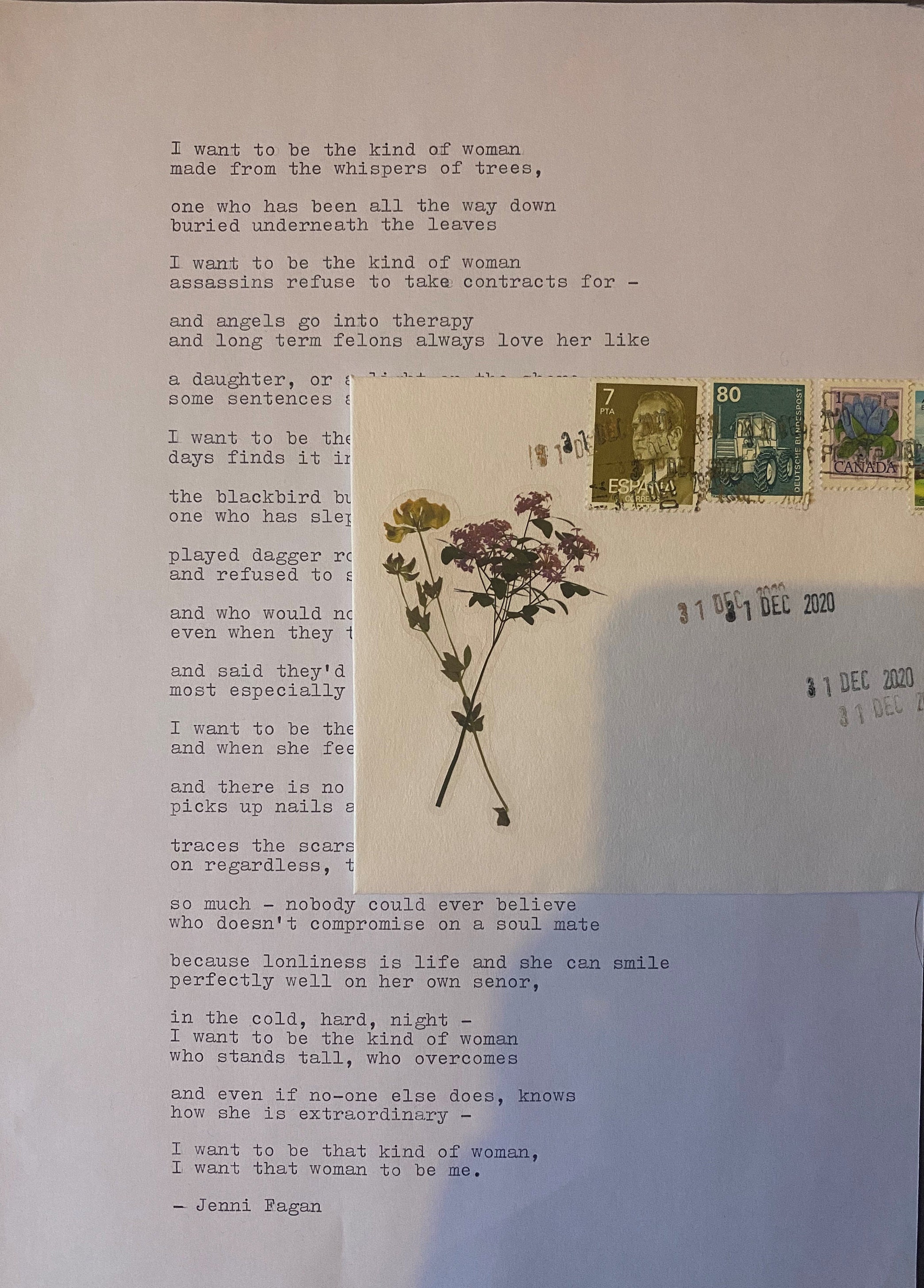 Personalised Typewritten Letter | YOUR TEXT | Handmade, Poems, Quotes ...