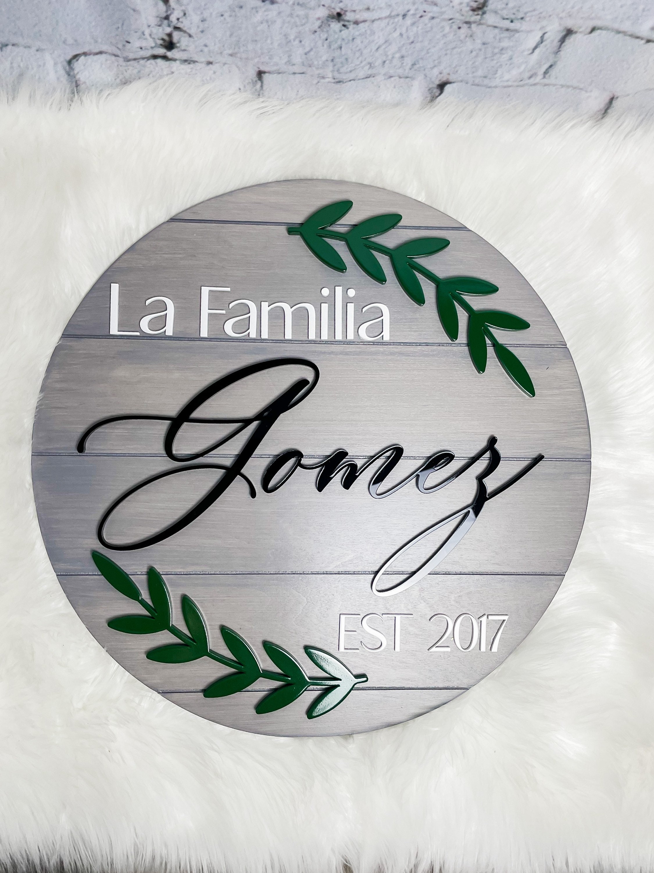 Family Established Sign Wedding Gift Family Name Sign - Etsy