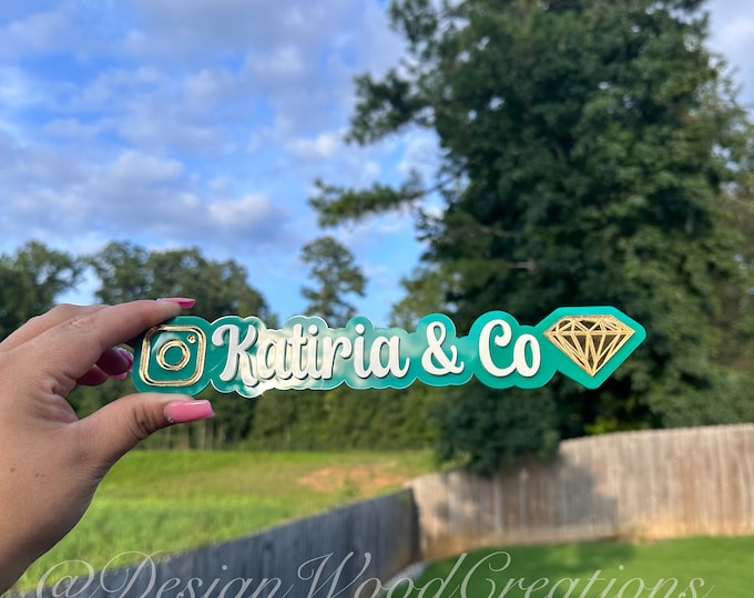Custom Acrylic Business Watermark: Logo Display Tag - Etsy