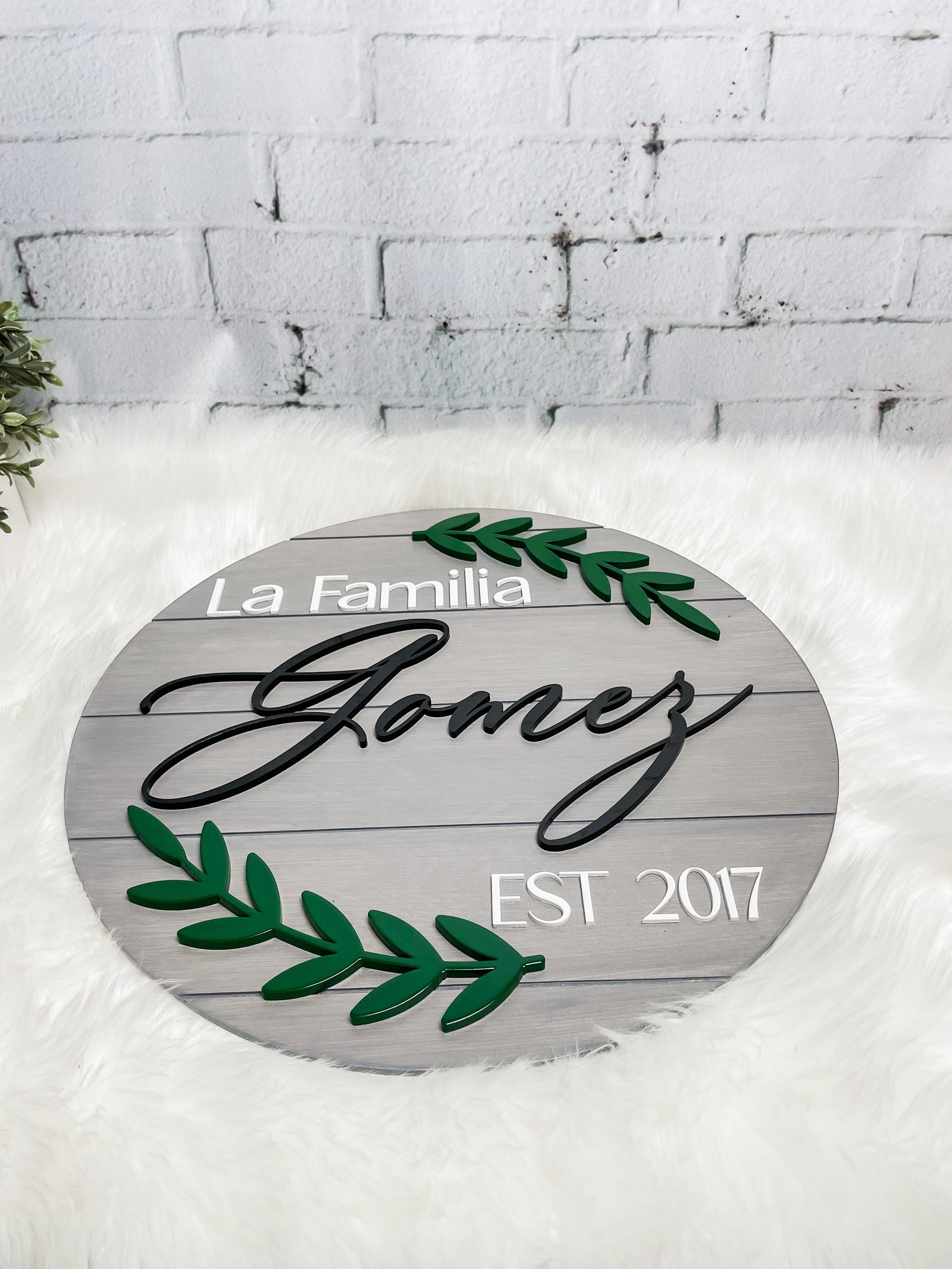 Family Established Sign Wedding Gift Family Name Sign - Etsy