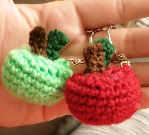 Mini Apple Keyring Crochet Pattern - Etsy