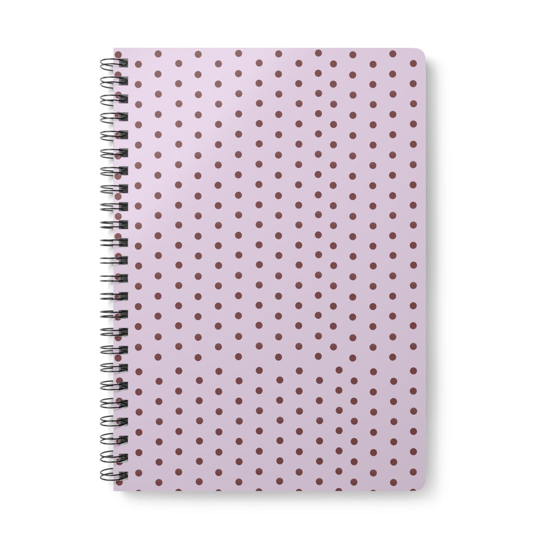 Polka Dot Wirobound Softcover Notebook, A5 - Cute Journal for Students ...