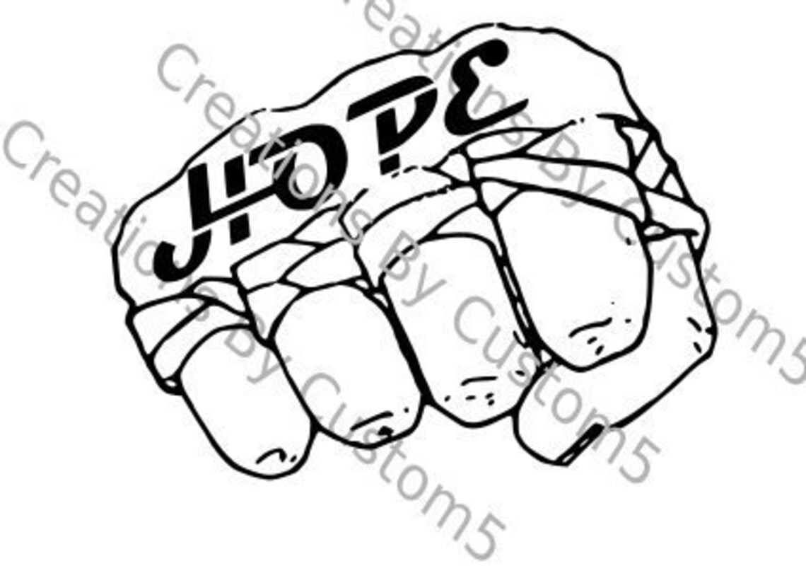 Fist Hope / Love Fight CANCER SVG PNG - Etsy