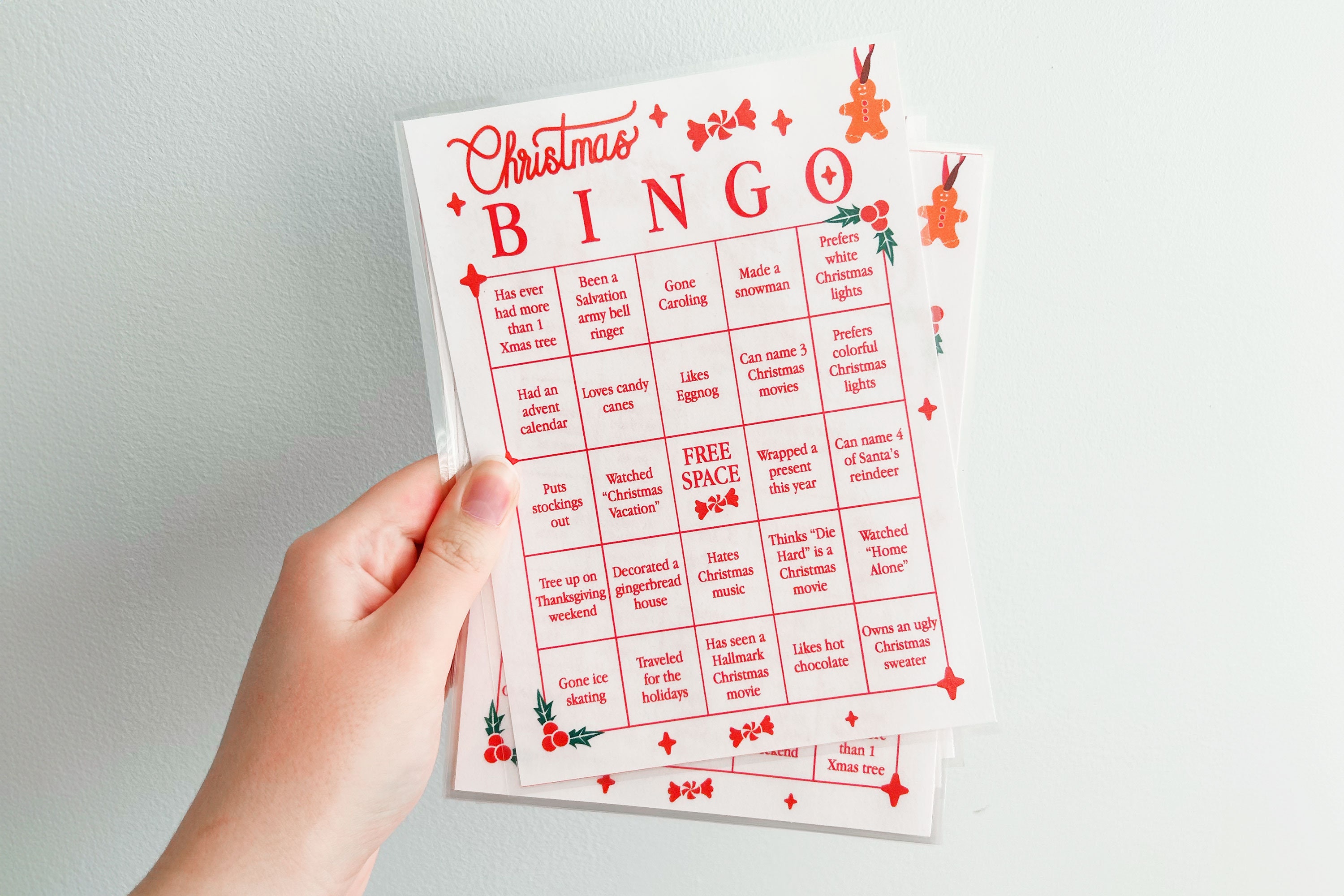 Christmas Bingo Cards | Party Bingo Sheets | Cute Christmas Bingo Game ...