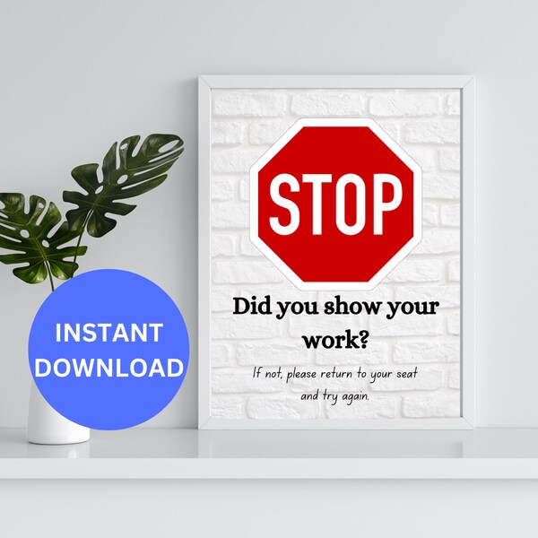 Show Your Work Poster - Etsy