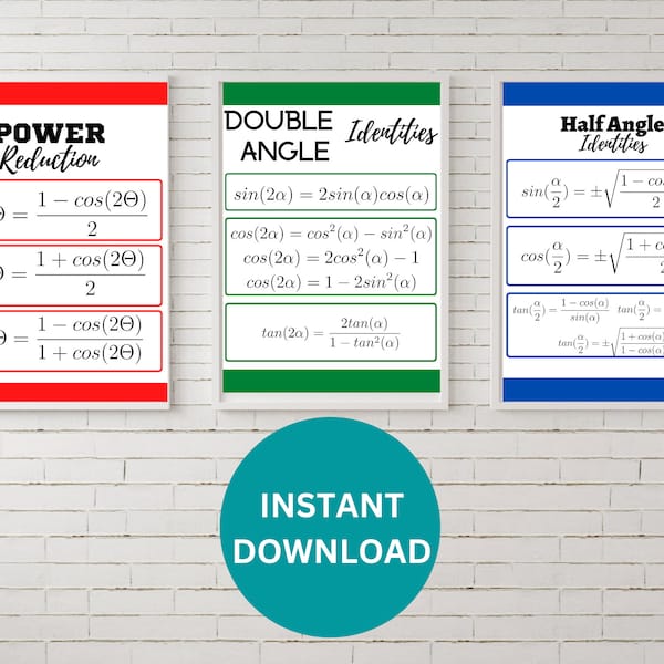 Trigonometry Poster - Etsy